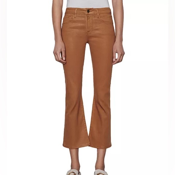 Frame Denim | Jeans | Frame Le Crop Mini Boot Coated Jeans In Vicuna ...